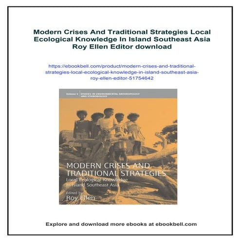 Modern Crises And Traditional Strategies Local Ecological Knowledge In ...