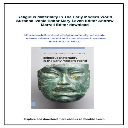 Religious Materiality In The Early Modern World Suzanna Ivanic Editor ...