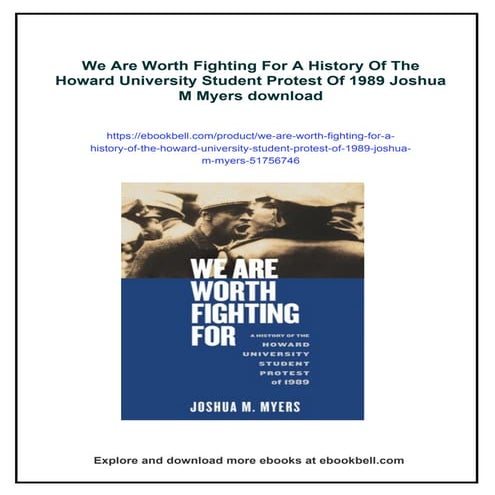 We Are Worth Fighting For A History Of The Howard University Student ...
