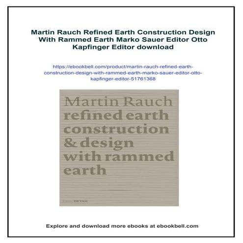 Martin Rauch Refined Earth Construction Design With Rammed Earth Marko ...