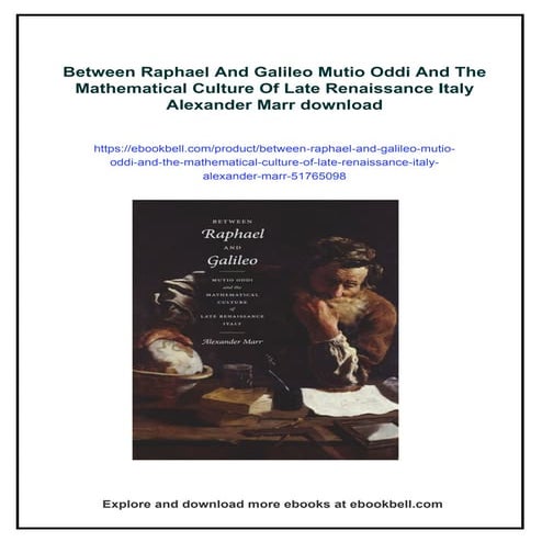 Between Raphael And Galileo Mutio Oddi And The Mathematical Culture Of ...