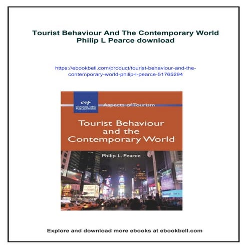 Tourist Behaviour And The Contemporary World Philip L Pearce | PDF