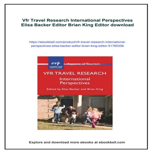 Vfr Travel Research International Perspectives Elisa Backer Editor ...