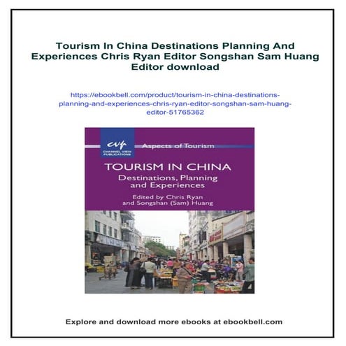 Tourism In China Destinations Planning And Experiences Chris Ryan ...