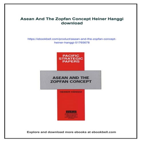Asean And The Zopfan Concept Heiner Hanggi | PDF
