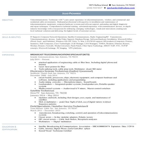 juliopichardo_2015 resume | PDF