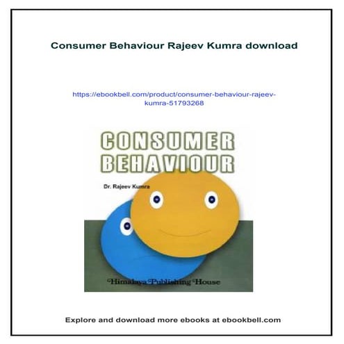 Download full ebook of Consumer Behaviour Rajeev Kumra instant download pdf | PDF
