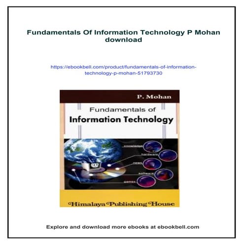 Fundamentals Of Information Technology P Mohan | PDF