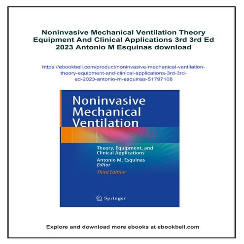 Noninvasive Mechanical Ventilation Theory Equipment And Clinical ...