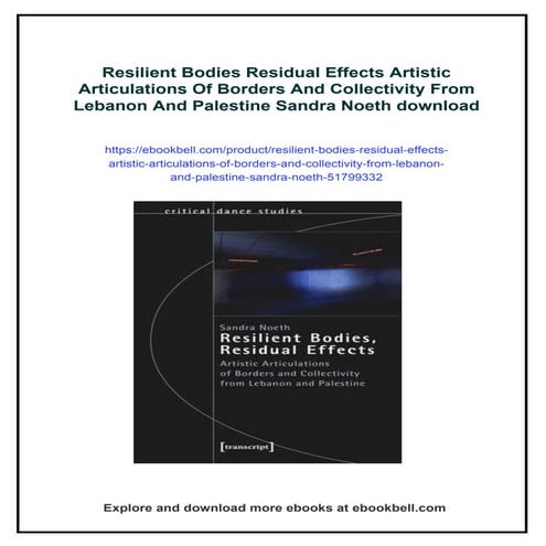 Resilient Bodies Residual Effects Artistic Articulations Of Borders And ...