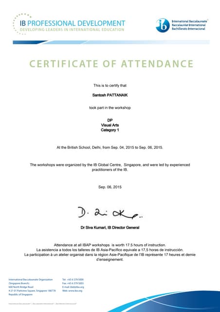 IB CERTIFICATE | PDF