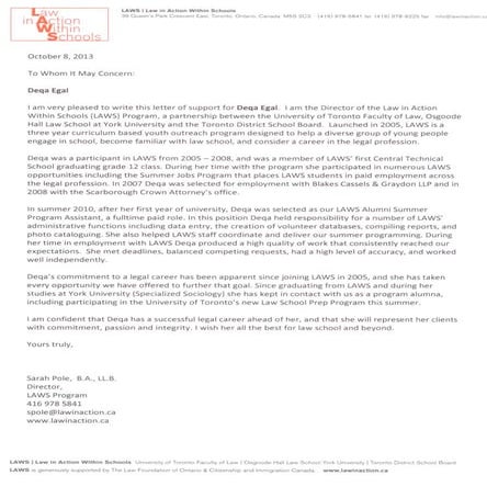 Deqa Egal reference letter | PDF