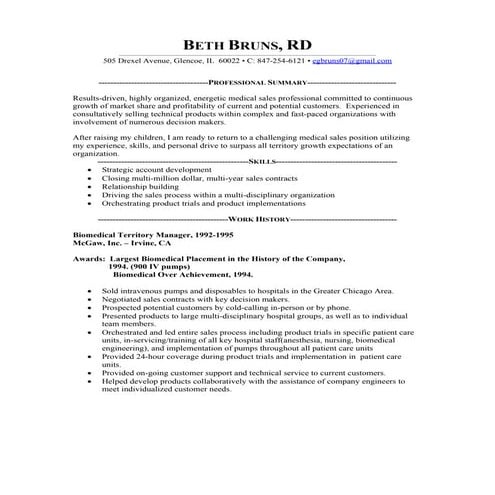 Beth Bruns resume | PDF