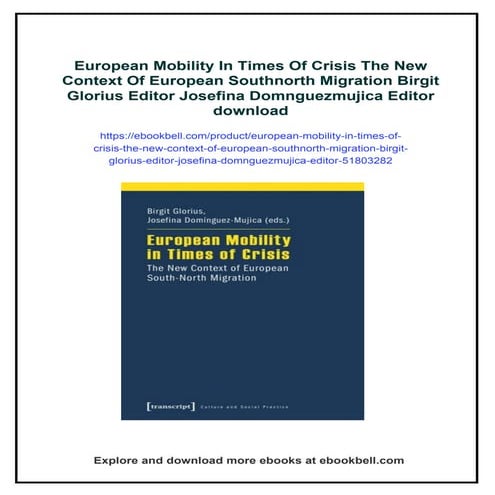 European Mobility In Times Of Crisis The New Context Of European ...