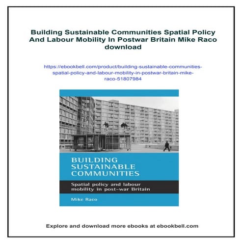Building Sustainable Communities Spatial Policy And Labour Mobility In ...