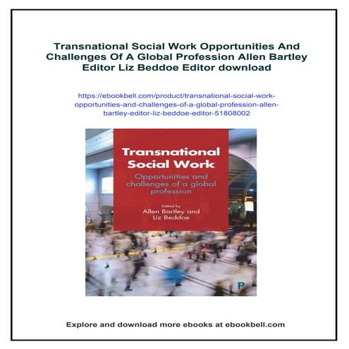 Transnational Social Work Opportunities And Challenges Of A Global ...