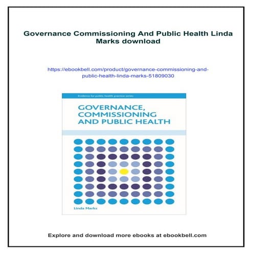 Governance Commissioning And Public Health Linda Marks | PDF