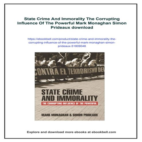 State Crime And Immorality The Corrupting Influence Of The Powerful ...
