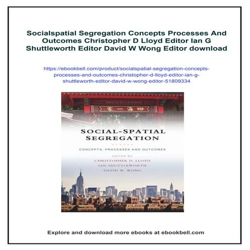 Socialspatial Segregation Concepts Processes And Outcomes Christopher D ...