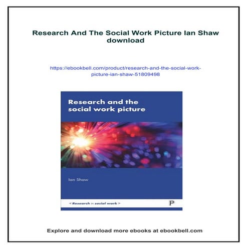 Research And The Social Work Picture Ian Shaw | PDF