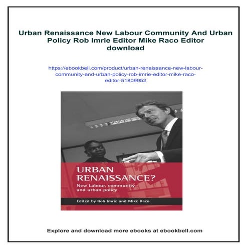 Urban Renaissance New Labour Community And Urban Policy Rob Imrie ...