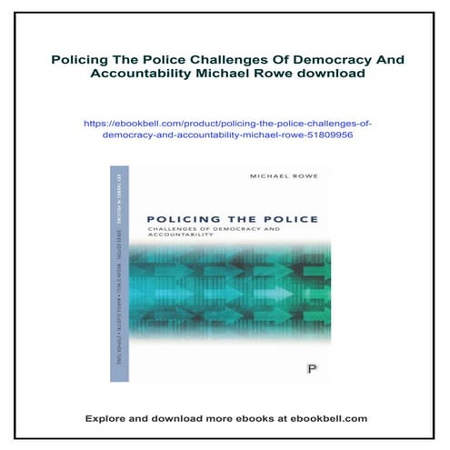 Policing The Police Challenges Of Democracy And Accountability Michael ...