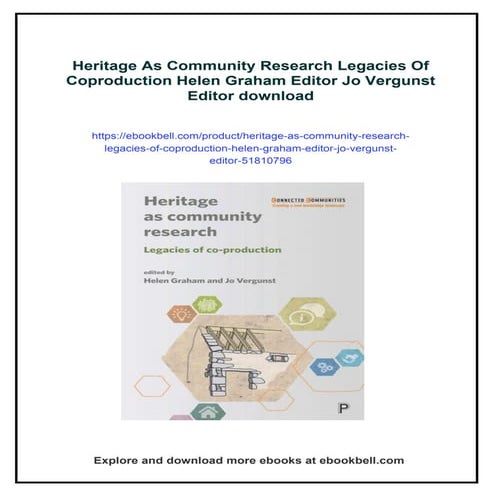 Heritage As Community Research Legacies Of Coproduction Helen Graham ...