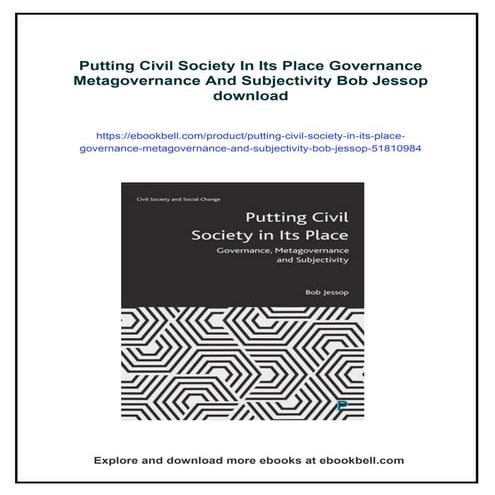 Putting Civil Society In Its Place Governance Metagovernance And ...