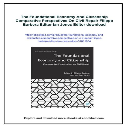 The Foundational Economy And Citizenship Comparative Perspectives On ...