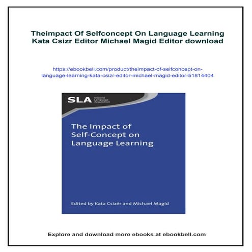 Theimpact Of Selfconcept On Language Learning Kata Csizr Editor Michael ...