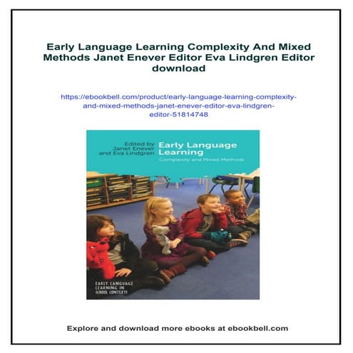 Early Language Learning Complexity And Mixed Methods Janet Enever ...