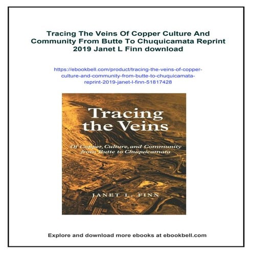 Tracing The Veins Of Copper Culture And Community From Butte To Chuquicamata Reprint 2019 Janet ...