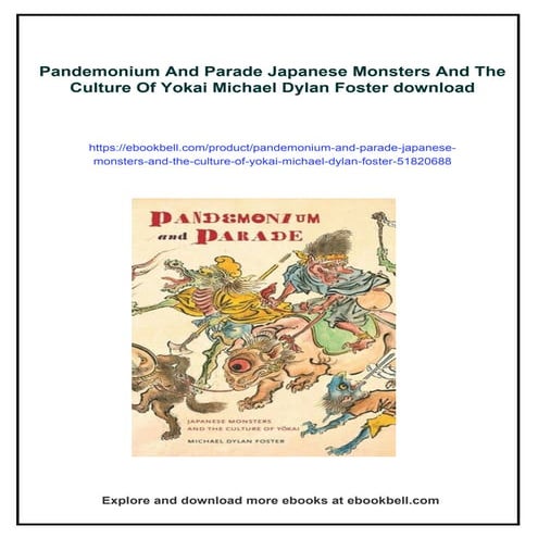 Pandemonium And Parade Japanese Monsters And The Culture Of Yokai ...