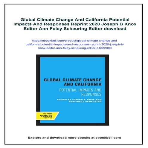 Global Climate Change And California Potential Impacts And Responses ...