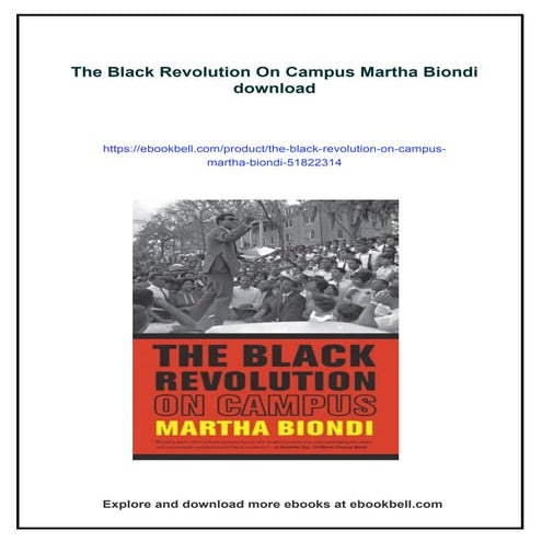 The Black Revolution On Campus Martha Biondi | PDF