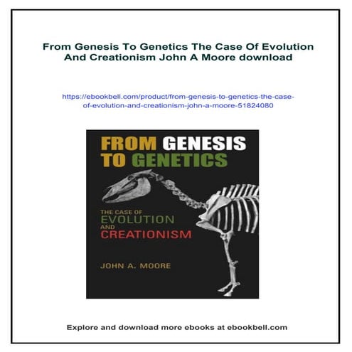 From Genesis To Genetics The Case Of Evolution And Creationism John A ...