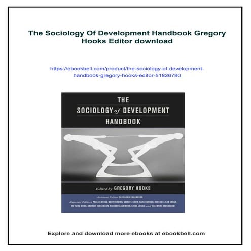 The Sociology Of Development Handbook Gregory Hooks Editor | PDF