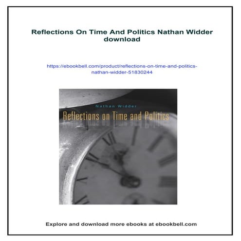 Reflections On Time And Politics Nathan Widder | PDF