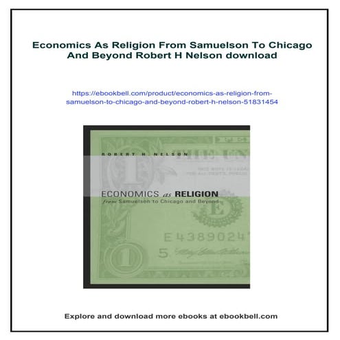 Economics As Religion From Samuelson To Chicago And Beyond Robert H ...