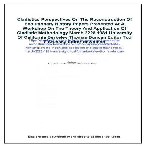 Cladistics Perspectives On The Reconstruction Of Evolutionary History ...
