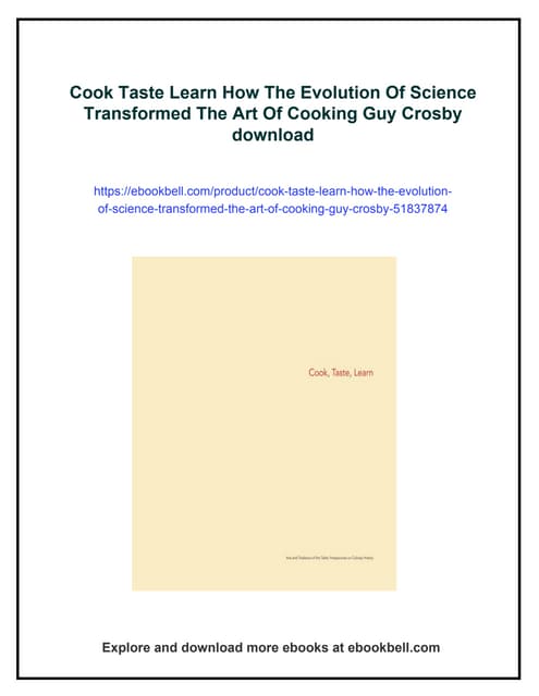 The Evolution of Cooking | PPT