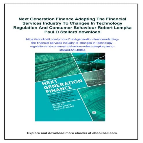 Next Generation Finance Adapting The Financial Services Industry To ...