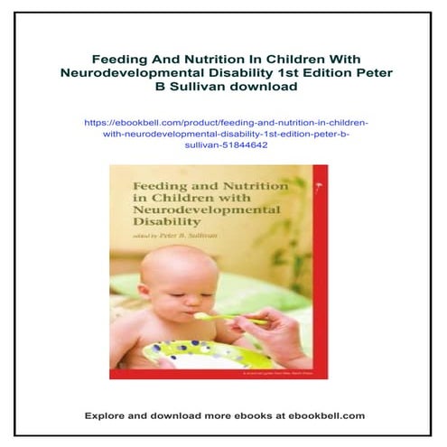 Feeding And Nutrition In Children With Neurodevelopmental Disability ...