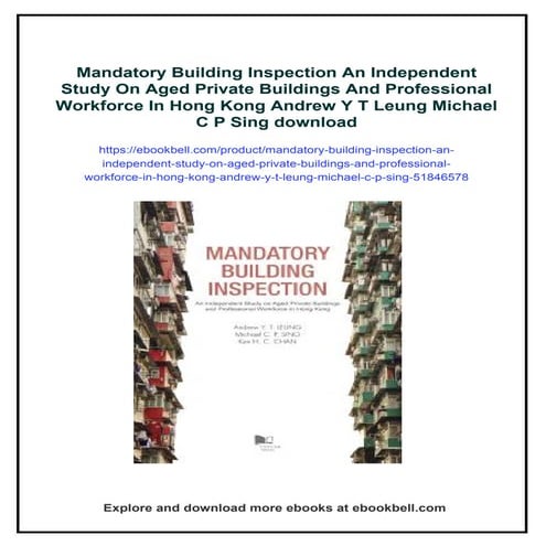 Mandatory Building Inspection An Independent Study On Aged Private ...