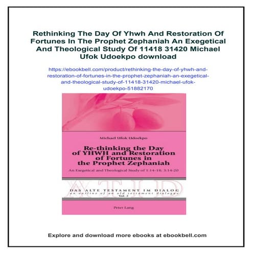 Rethinking The Day Of Yhwh And Restoration Of Fortunes In The Prophet ...
