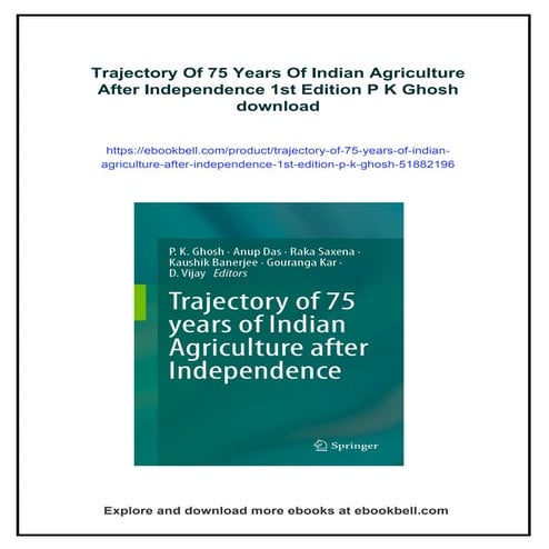 Trajectory Of 75 Years Of Indian Agriculture After Independence 1st ...