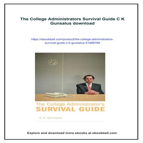 The College Administrators Survival Guide C K Gunsalus | PDF