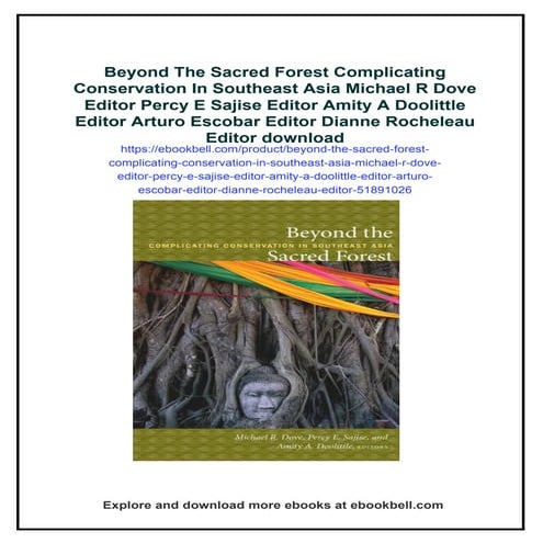 Beyond The Sacred Forest Complicating Conservation In Southeast Asia ...