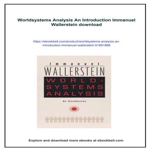 Worldsystems Analysis An Introduction Immanuel Wallerstein | PDF