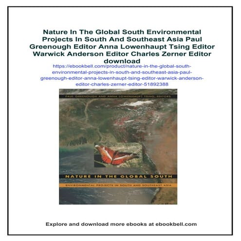 Nature In The Global South Environmental Projects In South And ...